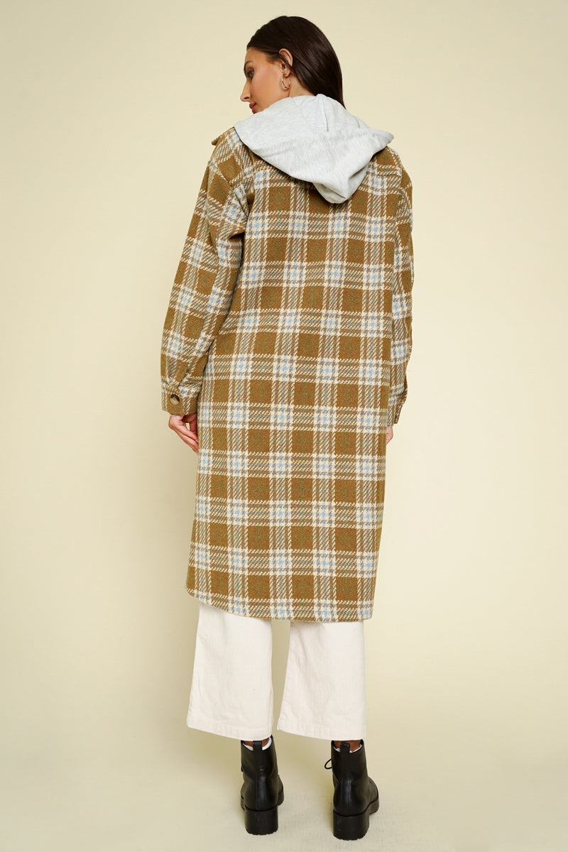 2Fer Hoodie Plaid Long Jacket – Gusset America