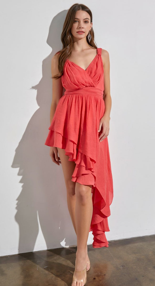Side Cascading Dress – Gusset America